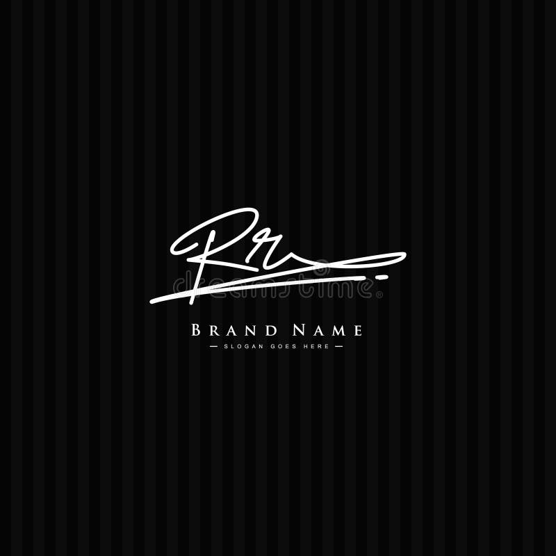 RR Simple Signature Logo - Handwritten Vector Template for R and R Logo ...