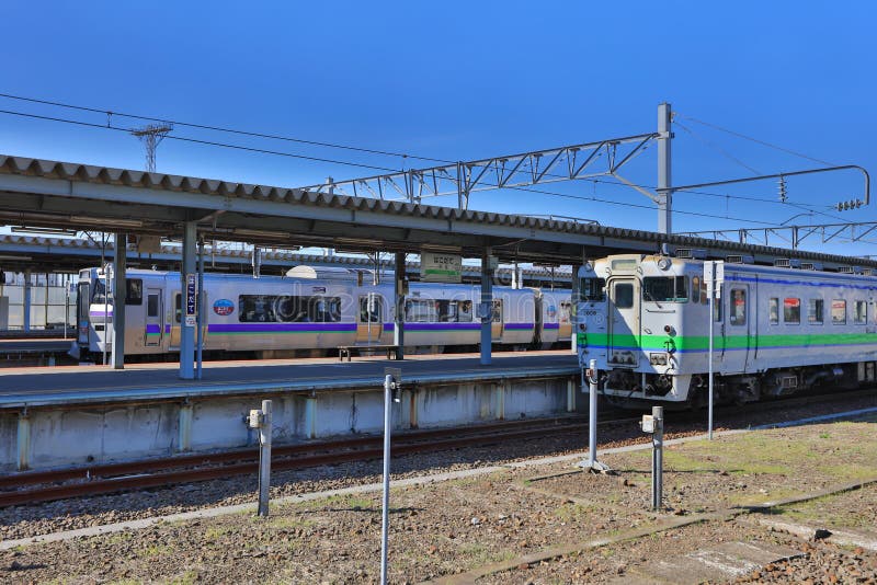 Rrailway Station on the Hakodate Main Line in Hakodate Editorial ...
