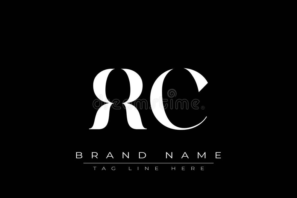 RRC Abstract Letter Logo Design Stock Vector - Illustration of sign ...