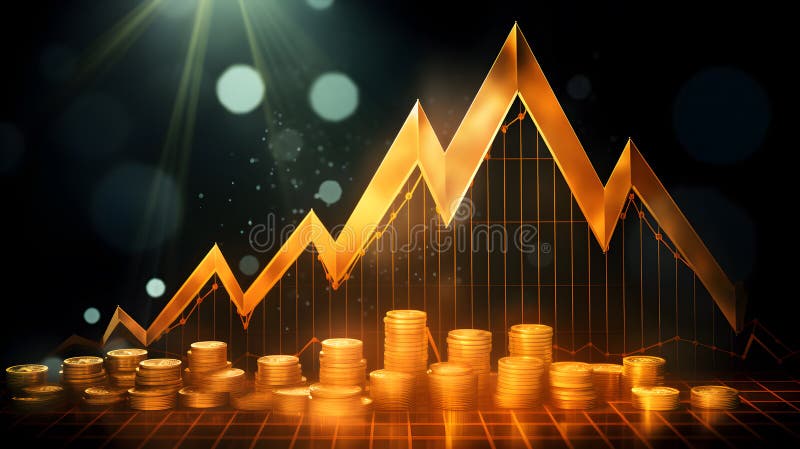 Rrising Financial Graphs, Finance Theme Stock Illustration ...