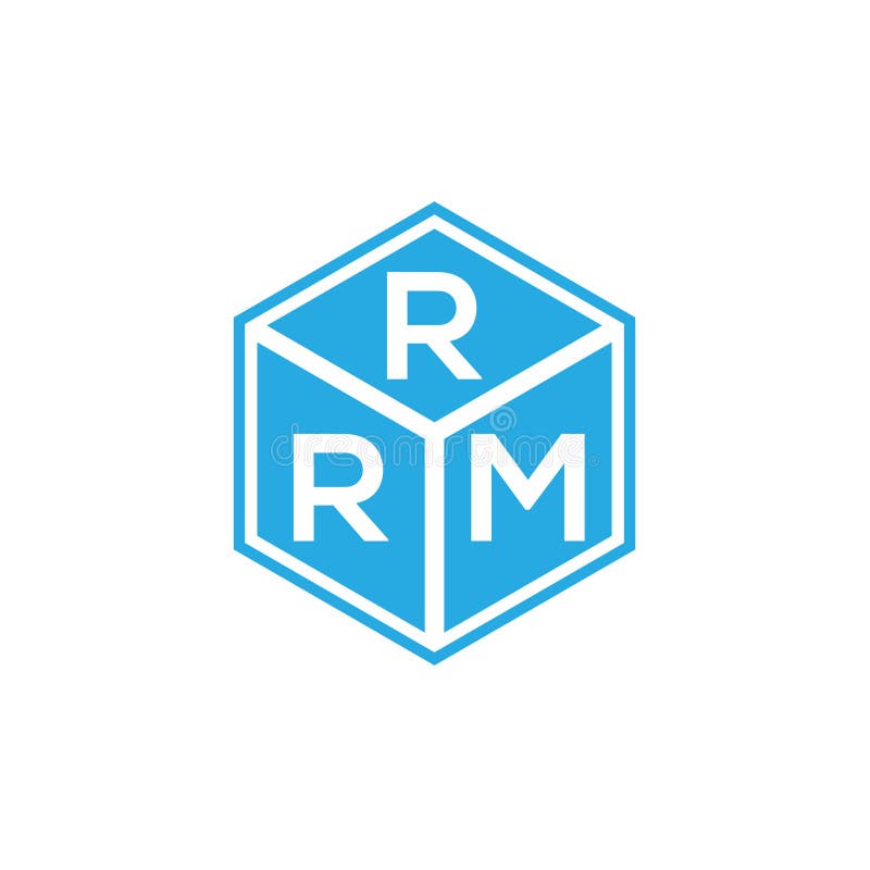 RRM Letter Logo Design on Black Background. RRM Creative Initials ...