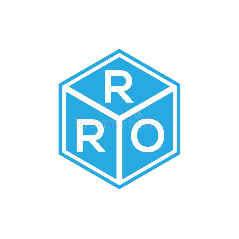 RRO Letter Logo Design on Black Background. RRO Creative Initials ...