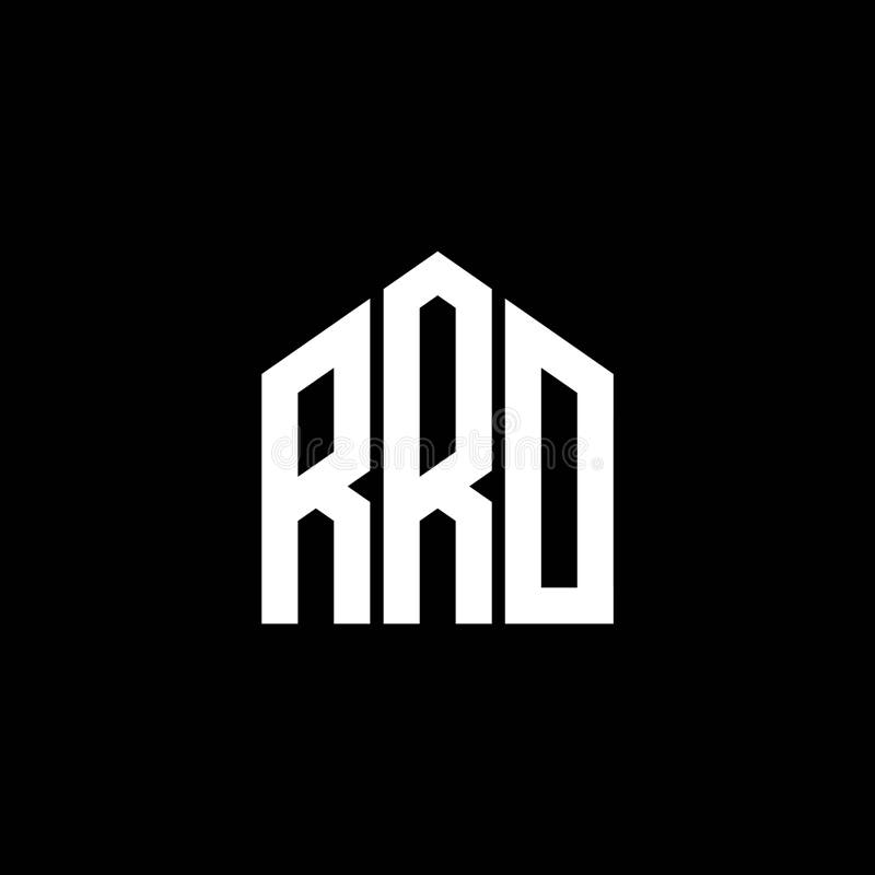 RRO Letter Logo Design on BLACK Background. RRO Creative Initials ...
