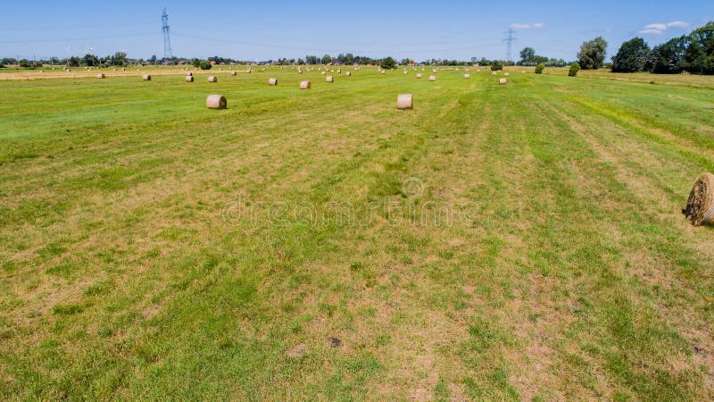 Rround bales in a field stock image. Image of arable - 123832475