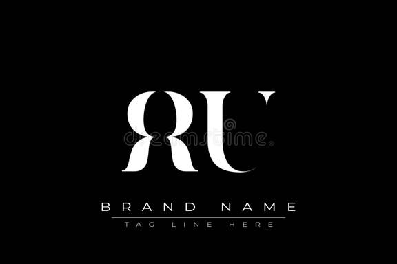 RRU Abstract Letter Logo Design Stock Vector - Illustration of clip ...