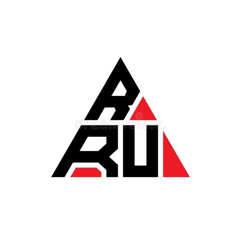 RRU Triangle Letter Logo Design with Triangle Shape. RRU Triangle Logo ...