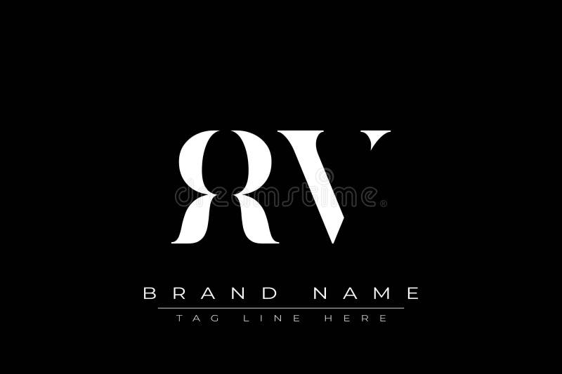 RRV Abstract Letter Logo Design Stock Vector - Illustration of ...