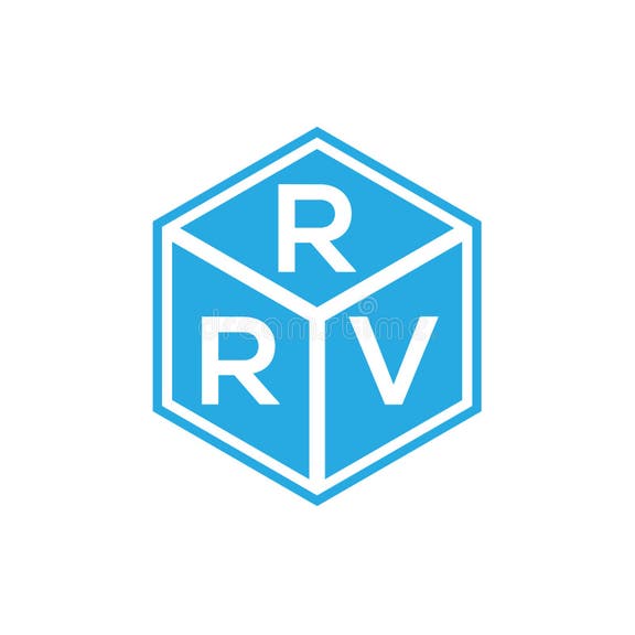RRV Letter Logo Design on Black Background. RRV Creative Initials ...
