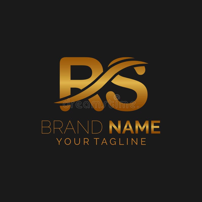 RS logo design. stock illustration. Illustration of banner - 364520305