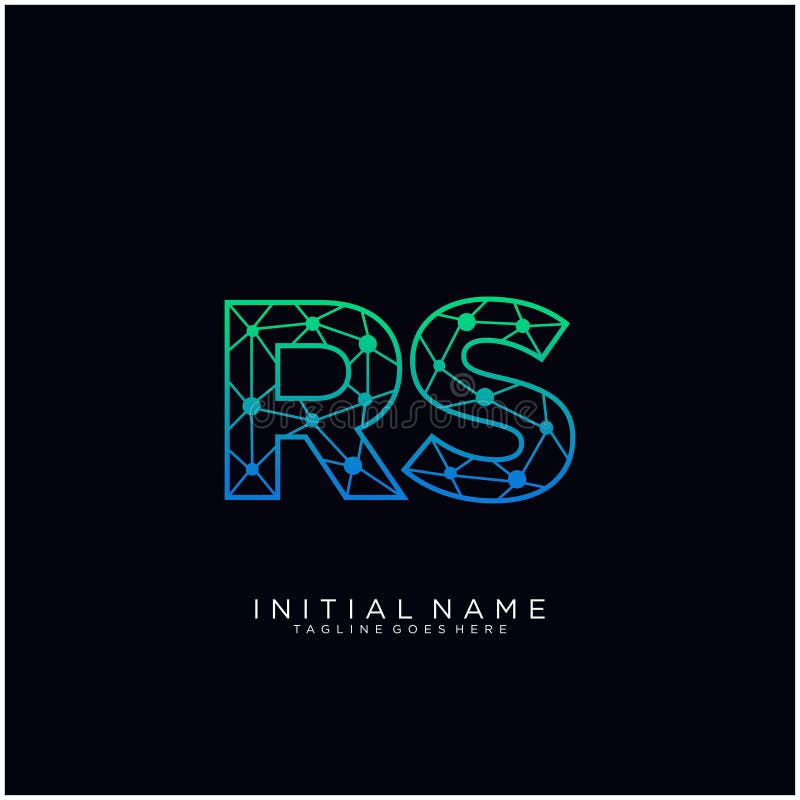 RS Letter Logo Icon Design Template Elements Stock Vector ...