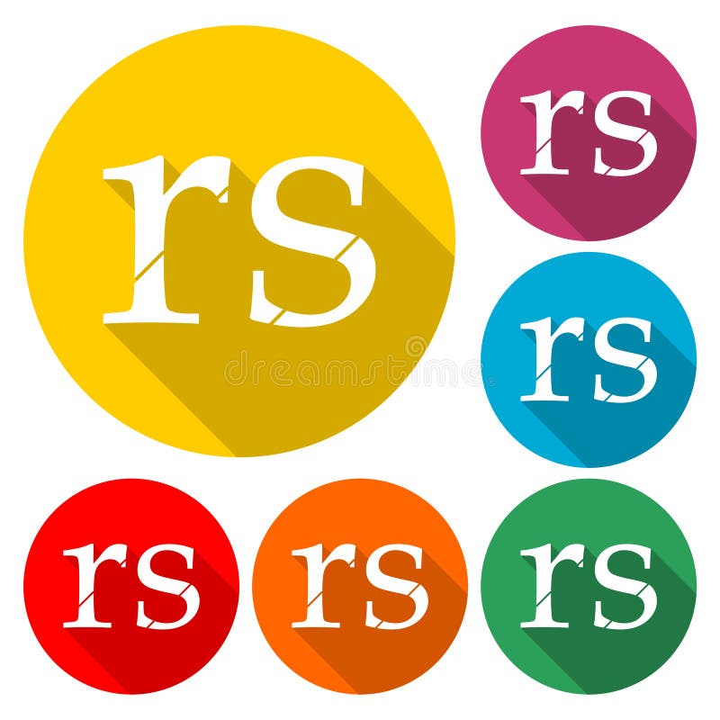 RS Logo Letters with Long Shadow Stock Vector - Illustration of button ...