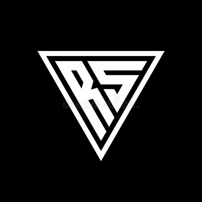 RS Logo Monogram with Triangle Shape Designs Template Stock Vector ...