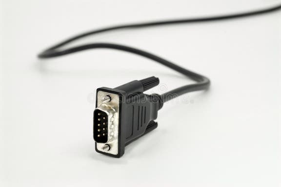 A RS232 Serial Cable Used for Data Communication and Device Connection ...