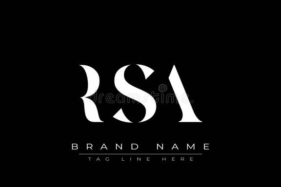 RSA Abstract Letter Logo Design Stock Vector - Illustration of icon ...