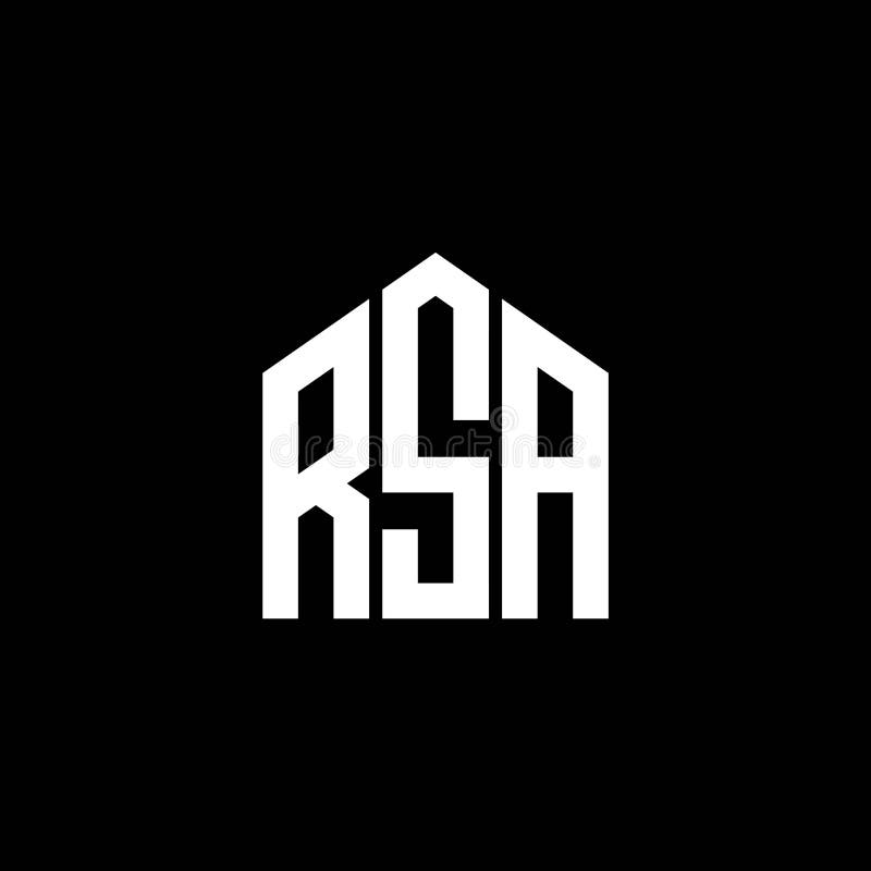 RSA Letter Logo Design on BLACK Background. RSA Creative Initials ...