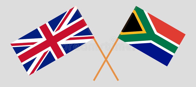 The UK and the RSA. British and South African Flags Stock Vector ...
