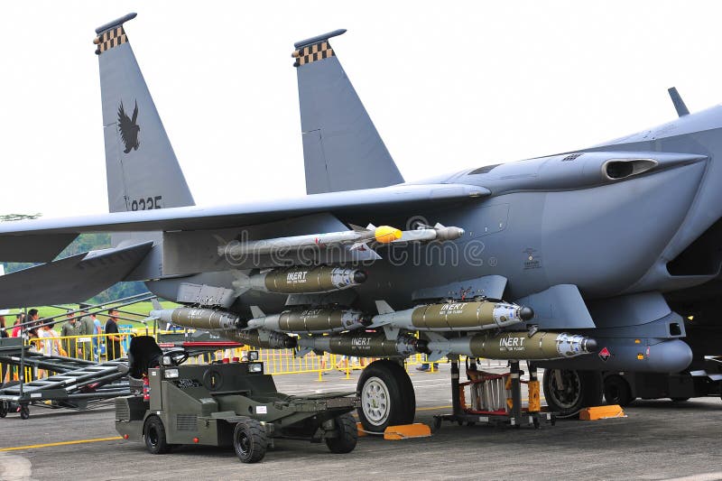 RSAF F-15SG Strike Eagle on Display Editorial Photo - Image of republic ...