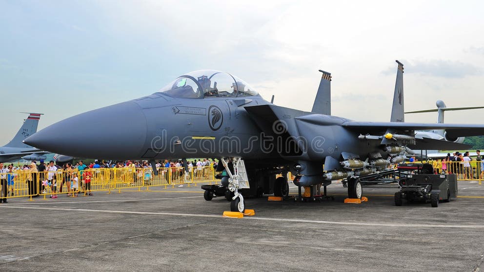 RSAF F-15SG Strike Eagle on Display Editorial Image - Image of missile ...