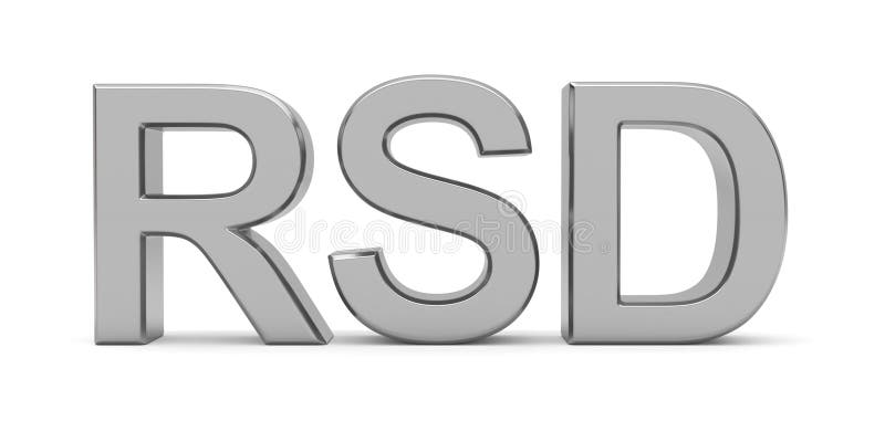 RSD Serbian Dinar Currency Code Stock Illustration - Illustration of ...