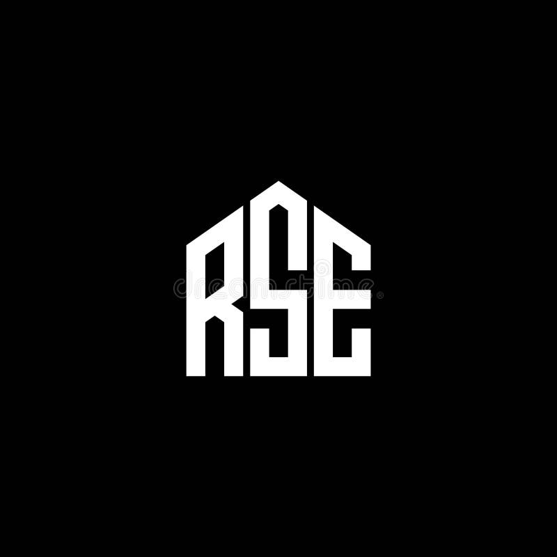 RSE Letter Logo Design on BLACK Background. RSE Creative Initials ...