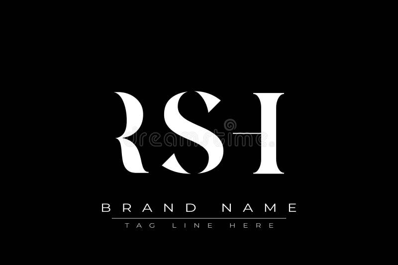 RSH Abstract Letter Logo Design Stock Vector - Illustration of concept ...