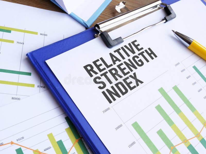 RSI - Relative Strength Index Graphs with Business Data. Stock Photo ...