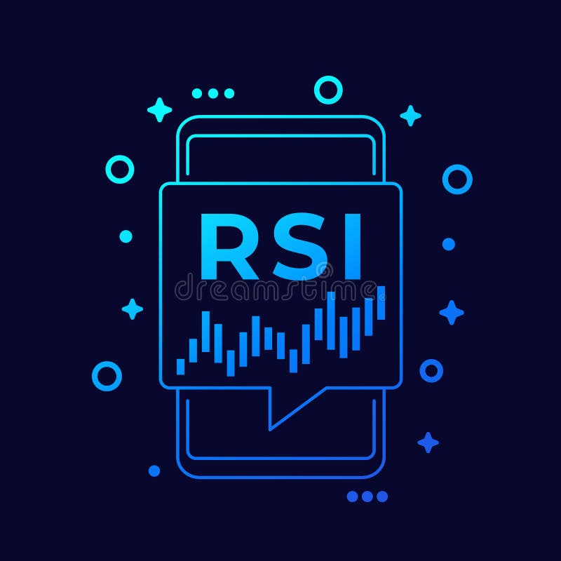RSI Trading Indicator Icon with Smart Phone Stock Vector - Illustration ...