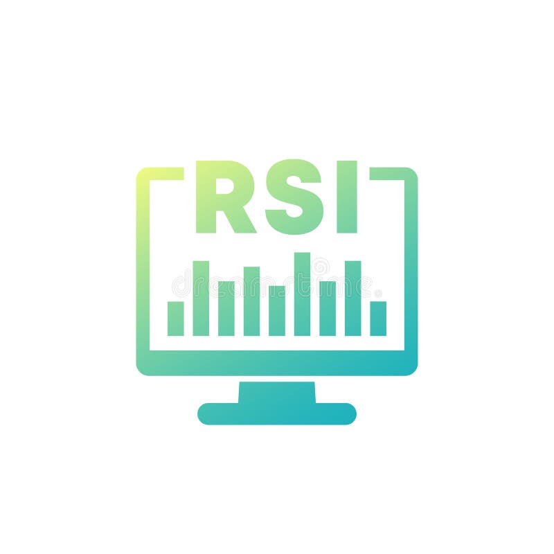 RSI Trading Indicator Icon on White Stock Vector - Illustration of ...