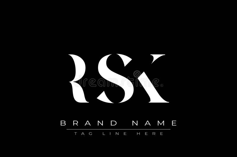 RSK Abstract Letter Logo Design Stock Vector - Illustration of alphabet ...