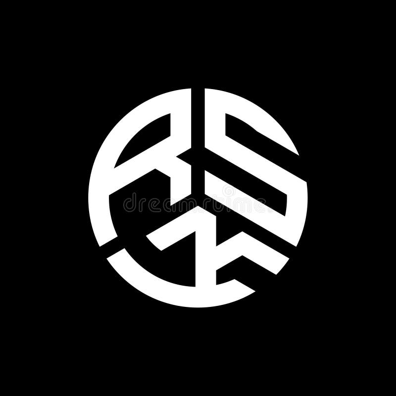 RSK Letter Logo Design on Black Background. RSK Creative Initials ...