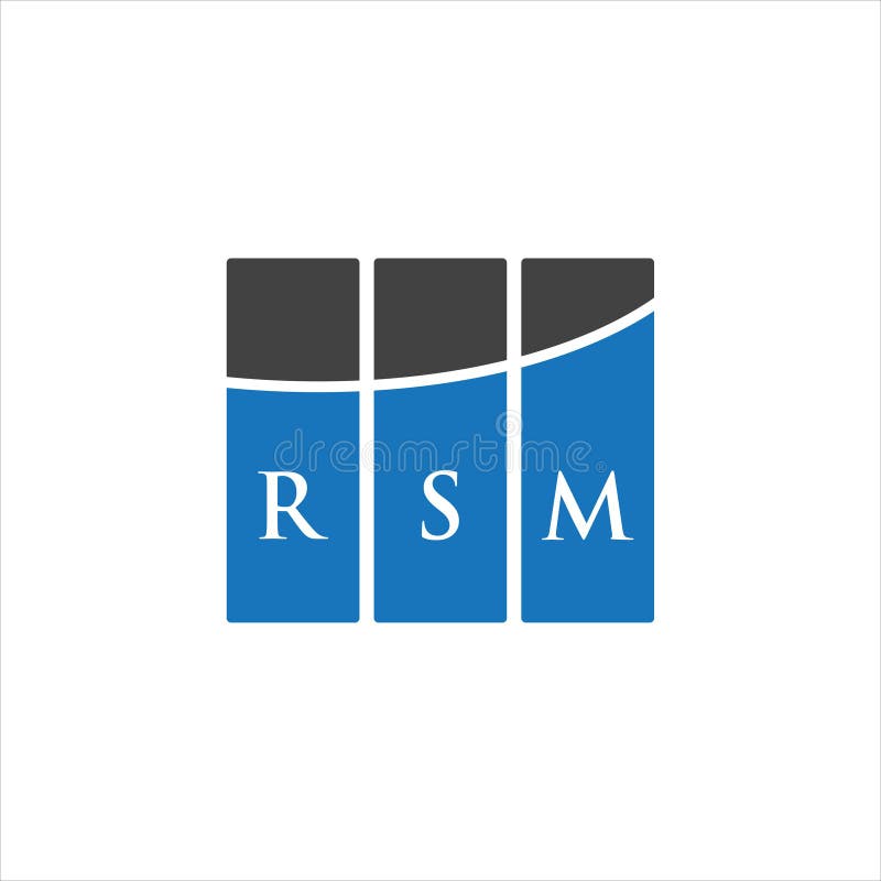 RSM Letter Logo Design on WHITE Background. RSM Creative Initials ...