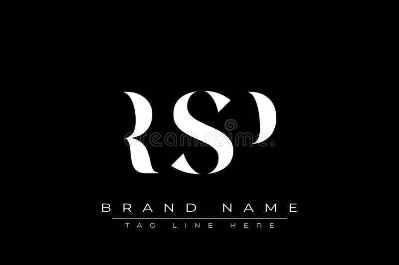 RSP Abstract Letter Logo Design Stock Vector - Illustration of clip ...