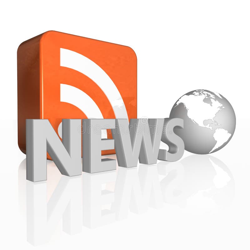 News and rss editorial image. Illustration of metaphor - 7883130