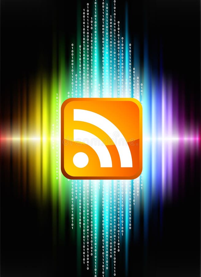 RSS on Abstract Spectrum Background Stock Illustration - Illustration ...
