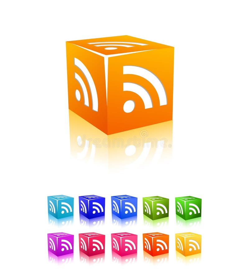 Cube Icon with Perspective - 3d Model of a Cube Stock Vector ...
