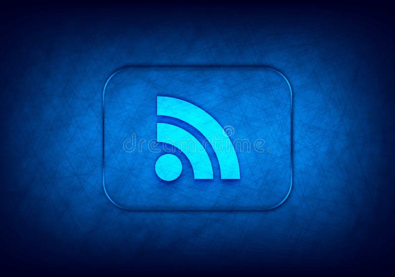 RSS Feed Icon Abstract Digital Design Blue Background Stock ...