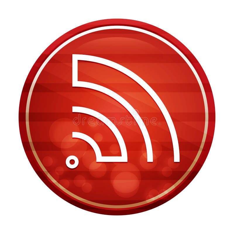 RSS Feed Icon Blue Round Button Illustration Stock Illustration ...