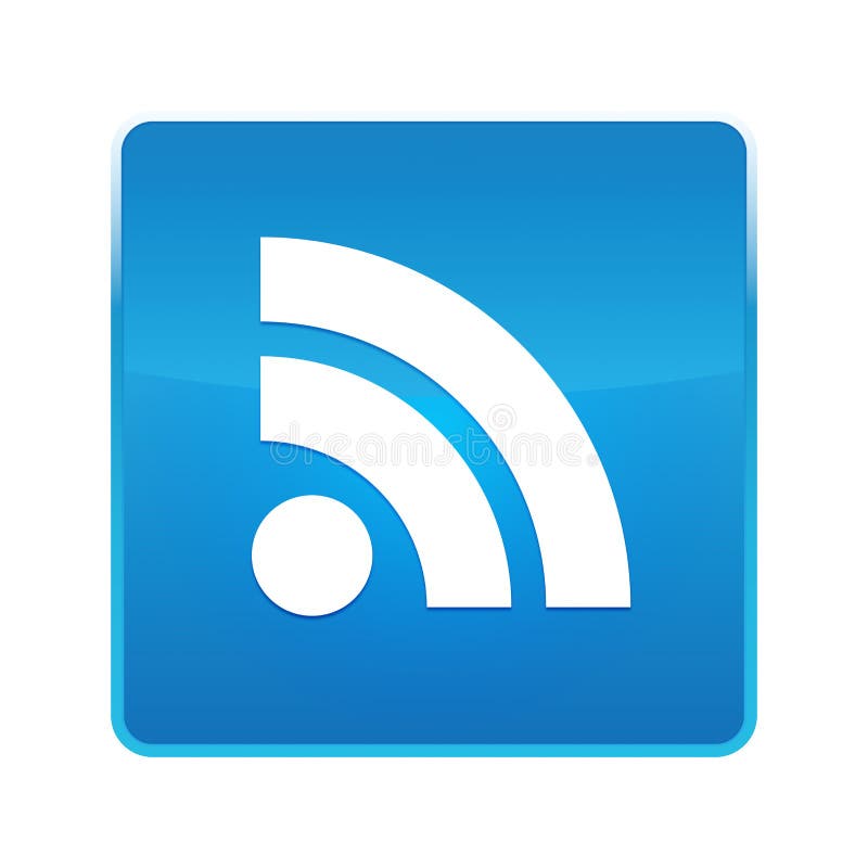 RSS Feed Icon Flat Black Round Button Vector Illustration Stock Vector ...