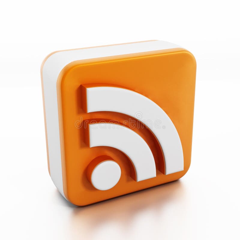 Rss or Feed icon stock illustration. Illustration of design - 44521709