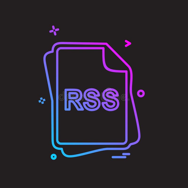 RSS File Type Icon Design Vector Stock Vector - Illustration of file ...