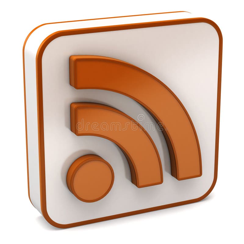 Rss icon editorial stock image. Illustration of flux - 10000164