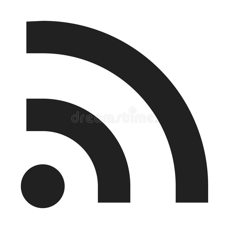 Rss Icon, Standardized System of Content Distribution Stock Vector ...