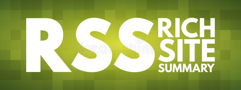 Rich site summary stock illustration. Illustration of summary - 159312558