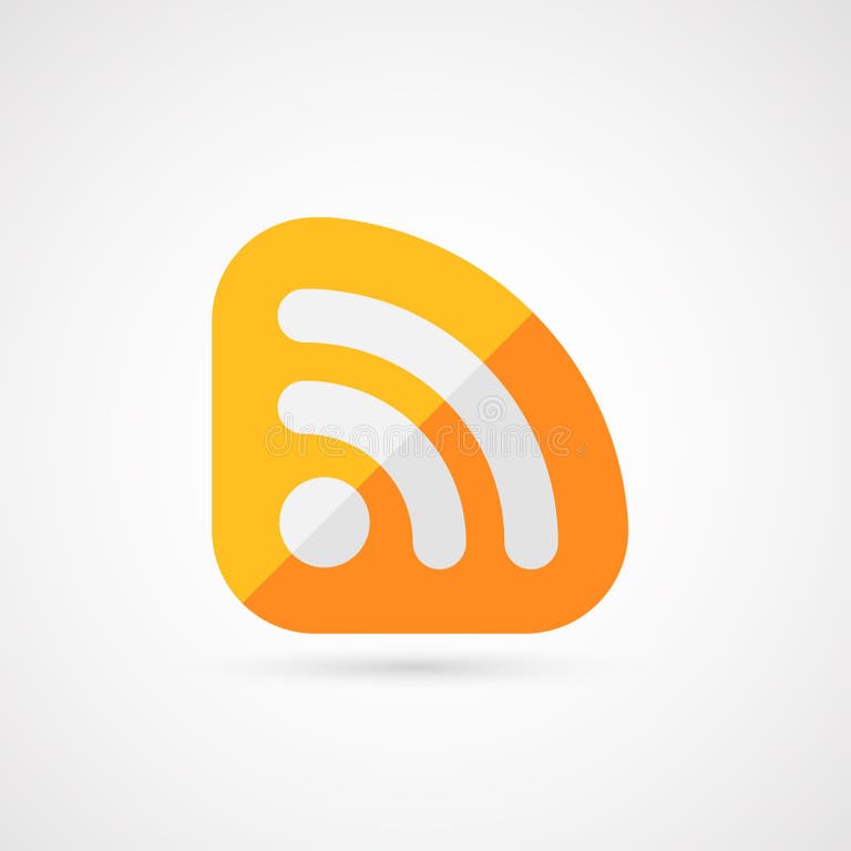 RSS Sign Icon. RSS Feed Symbol Stock Vector - Illustration of blue ...