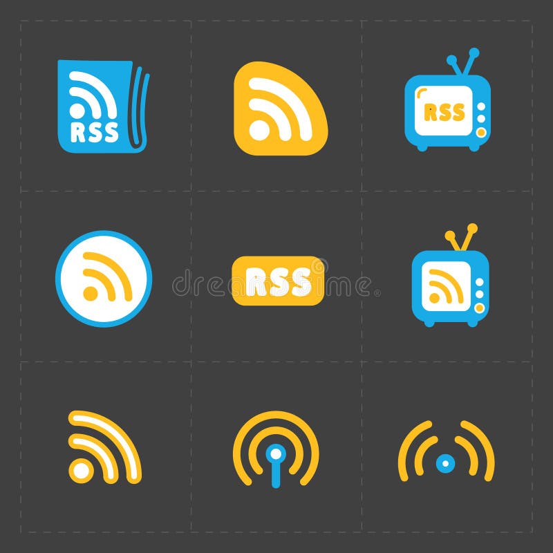 RSS Sign Icons. RSS Feed Symbols Stock Vector - Illustration of quality ...