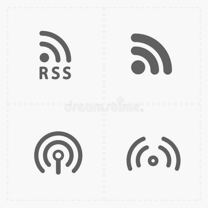 RSS Sign Icons. RSS Feed Symbols Stock Vector - Illustration of ...