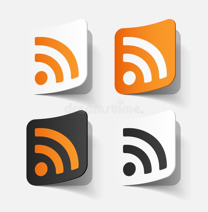 Rss sign stock vector. Illustration of orange, element - 20732904