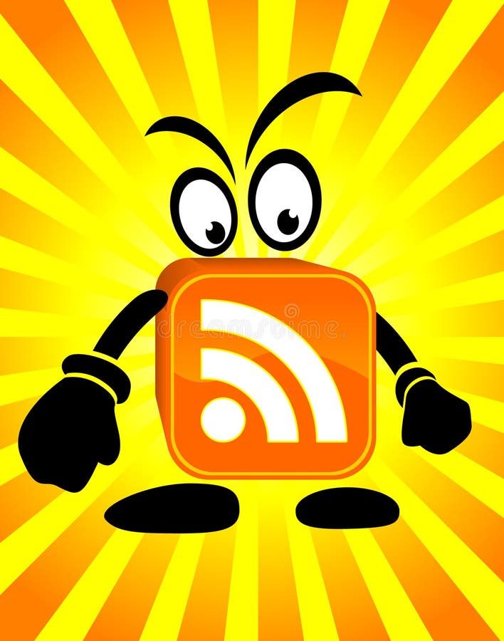 RSS symbol Cartoon editorial image. Illustration of equipment - 9561625