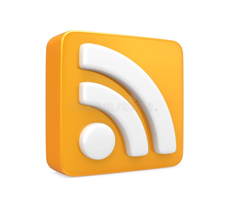 RSS Symbol Isolated stock illustration. Illustration of digital - 92522612