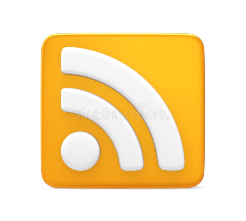RSS Symbol Isolated stock illustration. Illustration of subscribe ...
